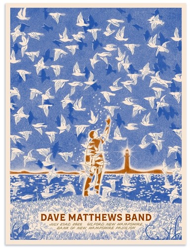 🕊️ Dave Matthews Band Poster Gilford 2025 Ng Yin Shian 7/23/25 Bank of ...