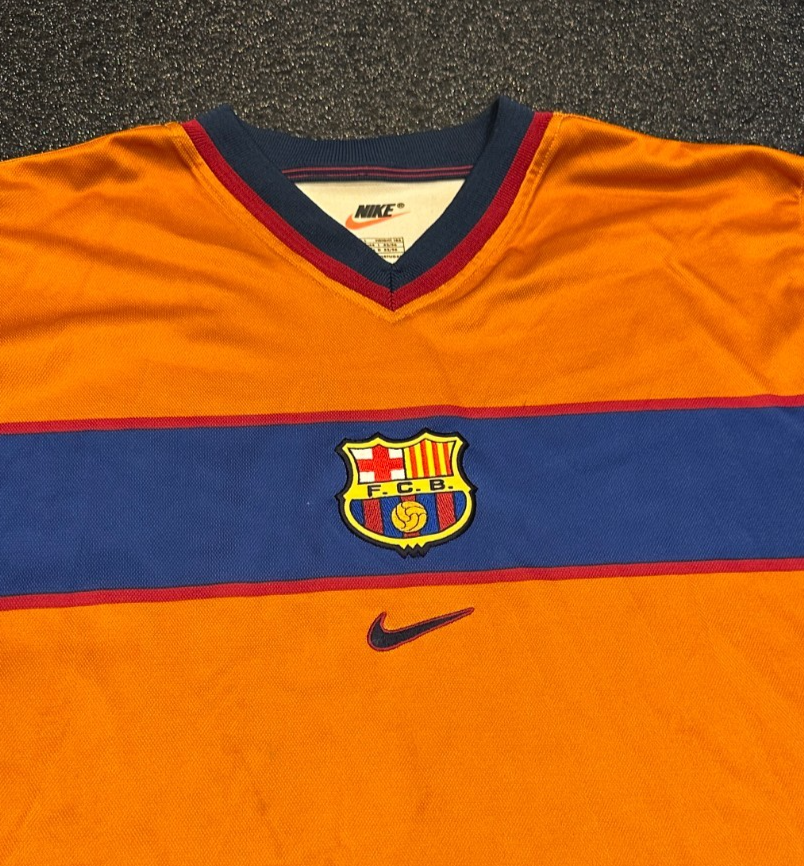 Vintage 1990s Nike FC Barcelona FCB Away Shirt - Large | eBay
