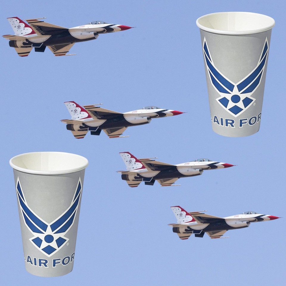 Official US Air Force Paper Cups, 16 Oz (32 Pack) Air Force Party ...
