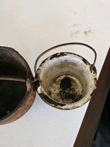 3 Vintage Cast Iron Lead Melting Pots | eBay