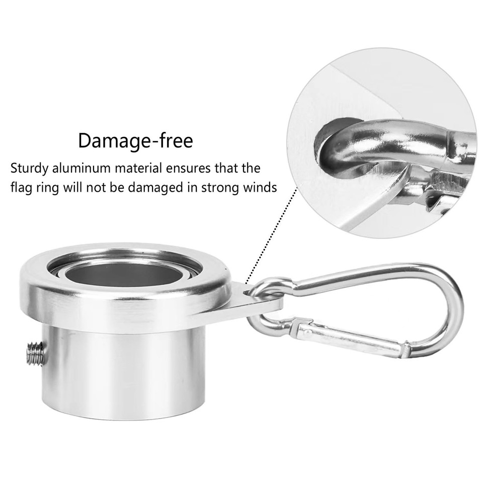 Aluminum Flag Pole Rings, Tangle Free Flagpole Rings with Bearing ...