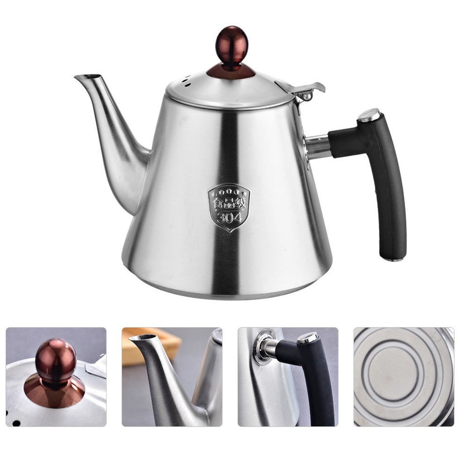 Stove Top Water Boiling Pot Flat Base Teapot Induction Cooker Teakettle ...