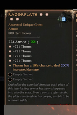 ☀️☀️☀️☀️DIABLO 4🔥SEASON 13🔥RAZORPLATE ARMOUR🔥 4GA - MAX 200% ASPECT | eBay