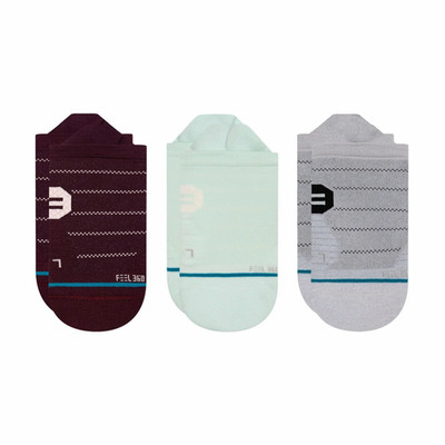 Stance Women 3 Pk Performance Tab Sock Set Sz S Multicolor Nylon ...