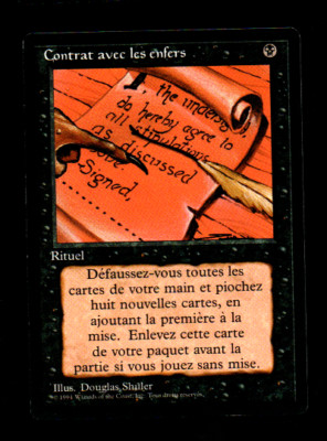 MRM FR/VF Contrat avec les enfers - Contract from Below NM MTG Magic FBB 1994 | eBay