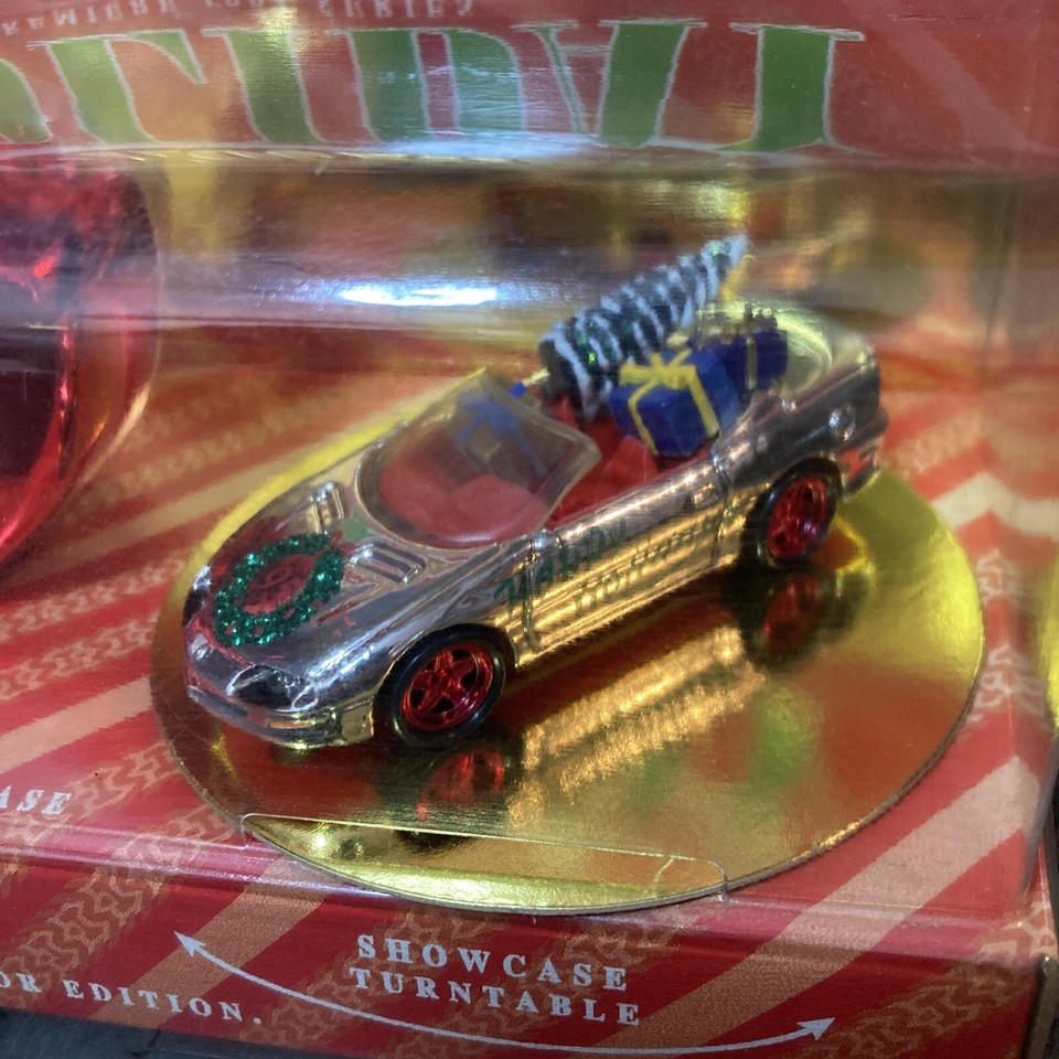 1995 CHRISTMAS HOLIDAY HOT WHEELS Red Camaro & Crome Chevy Santa Claus ...