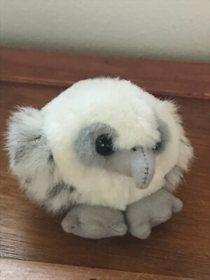 Mini Swibco Gray & White Young Plush Eagle Stuffed Animal Magnet for ...