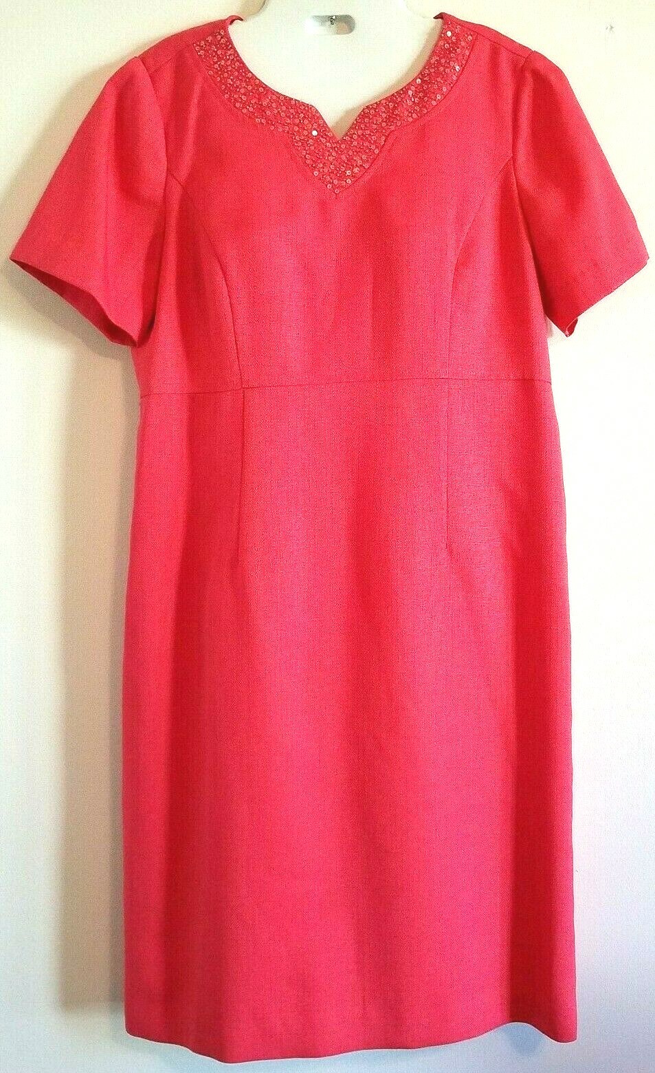 Lester Square Dress Vintage Style Sheath 10P Beaded S… - Gem