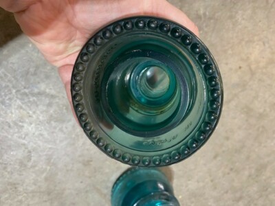 HEMI BLUE/GREEN TWO TONE CD 154 HEMINGRAY-42 MADE IN U.S.A. GLASS ...