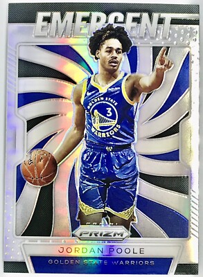 2019-20 Panini Jordan Poole Silver Prizm Rookie Card Rc Emergent ...