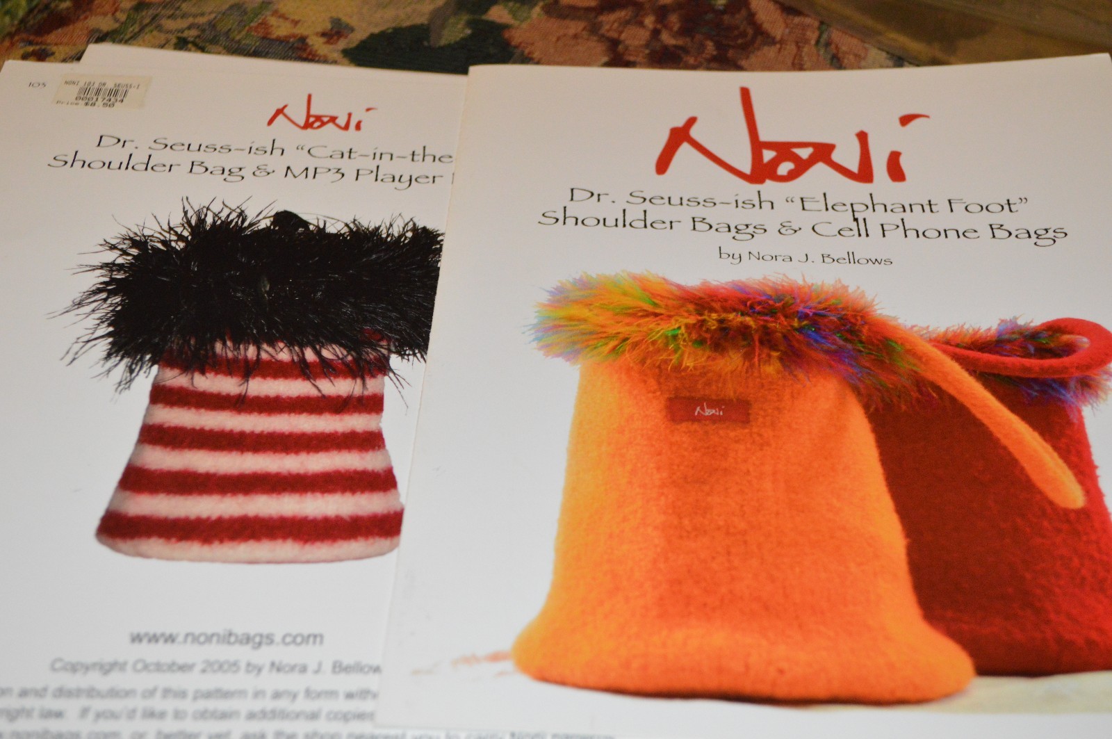 Noni Knitting Pattern 103 Dr. Seuss-ish Felted Shoulder & Cell phone ...