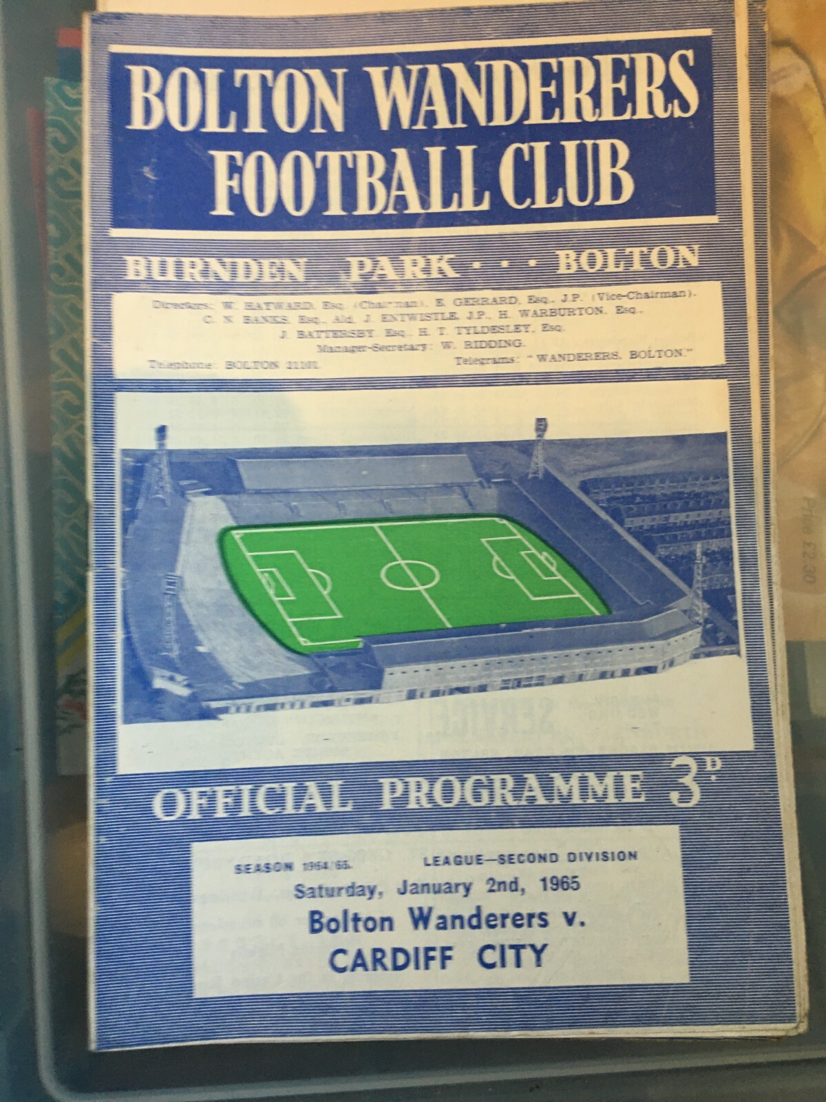 Bolton Wanderers HOME programmes 1950s 1960s League & Cup | eBay