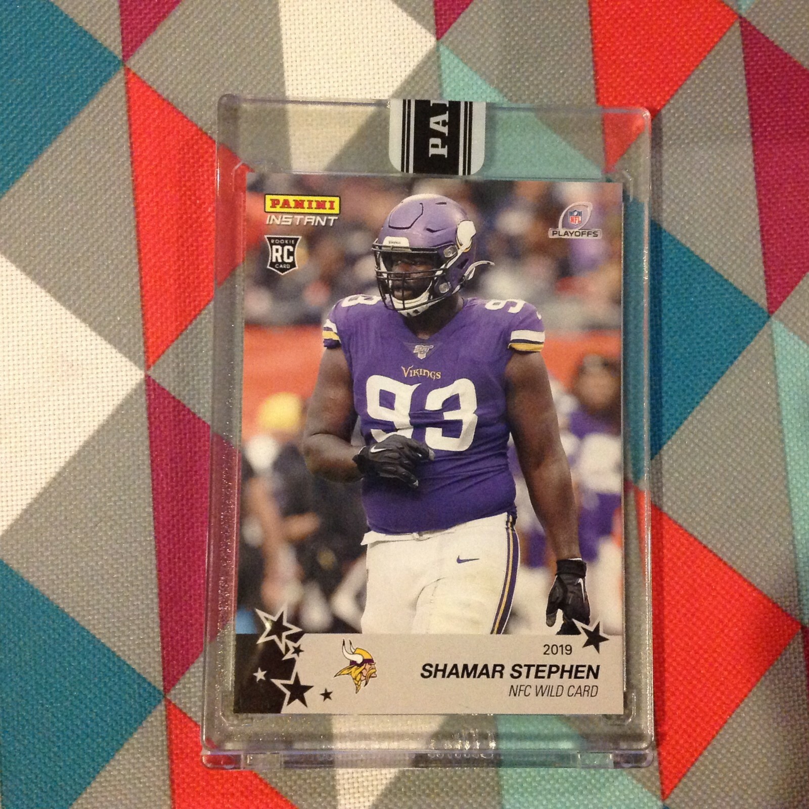 Shamar Stephen #118 RC Vikings / UConn 1/1 made 2019 Panini Instant ...