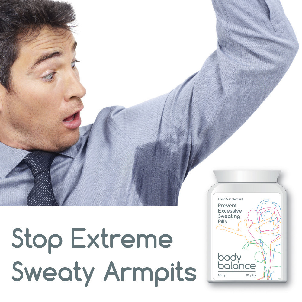 BODY BALANCE PREVENT EXCESSIVE SWEATING PILL SWEATY FEET GROIN HANDS ...