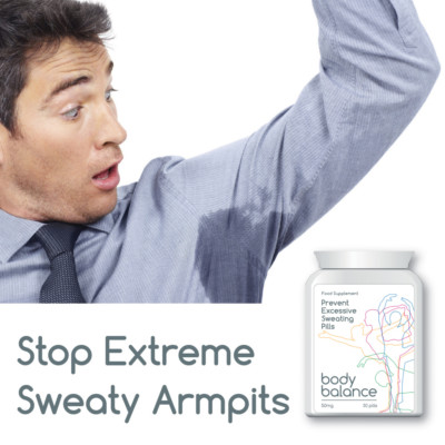 BODY BALANCE PREVENT EXCESSIVE SWEATING PILL SWEATY FEET GROIN HANDS ...