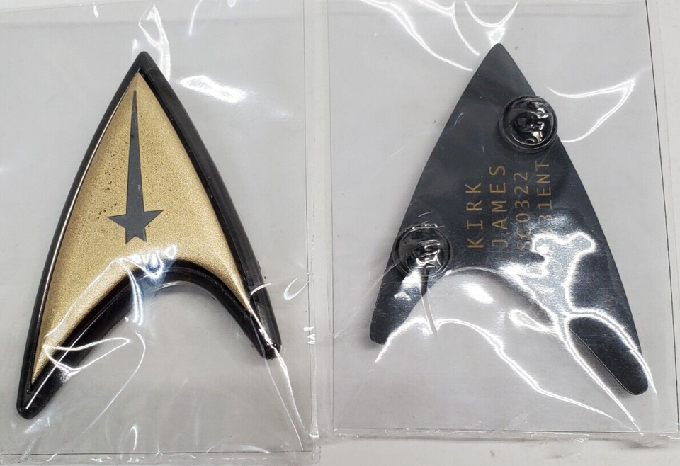 Super DELUXE Star Trek Strange New Worlds Command Badge- KIRK Name on ...