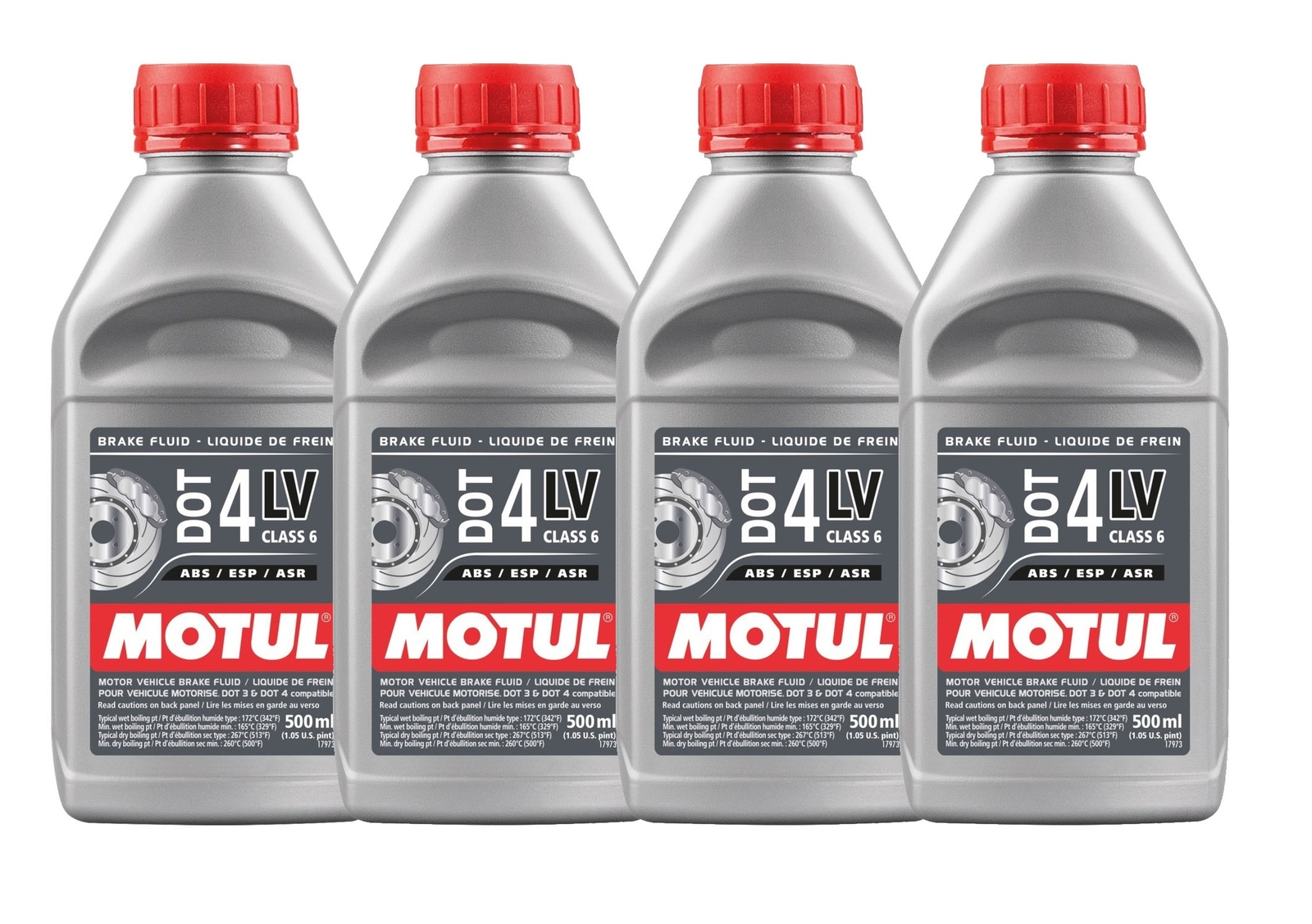 Motul 2 Liter Brake Fluid DOT 4 Class 6 LV Low Viscosity 4 x 500ml | eBay