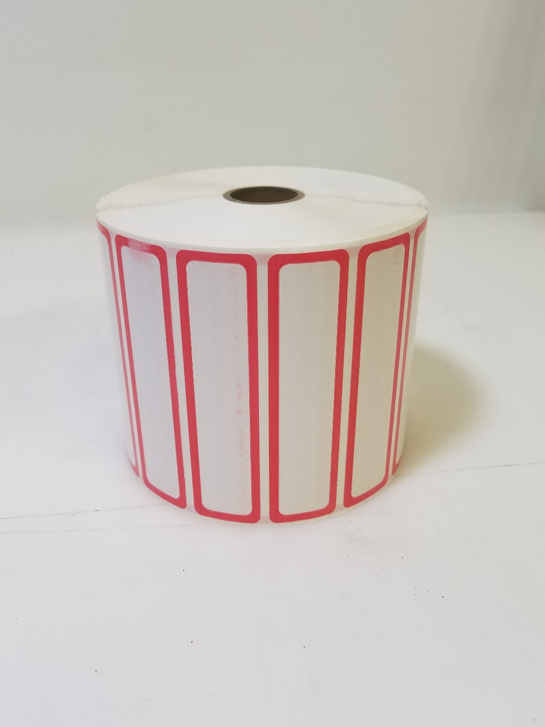 20,000 Red Border Removable Thermal Label Name Tag 1" Core Roll 4 x 1 ...