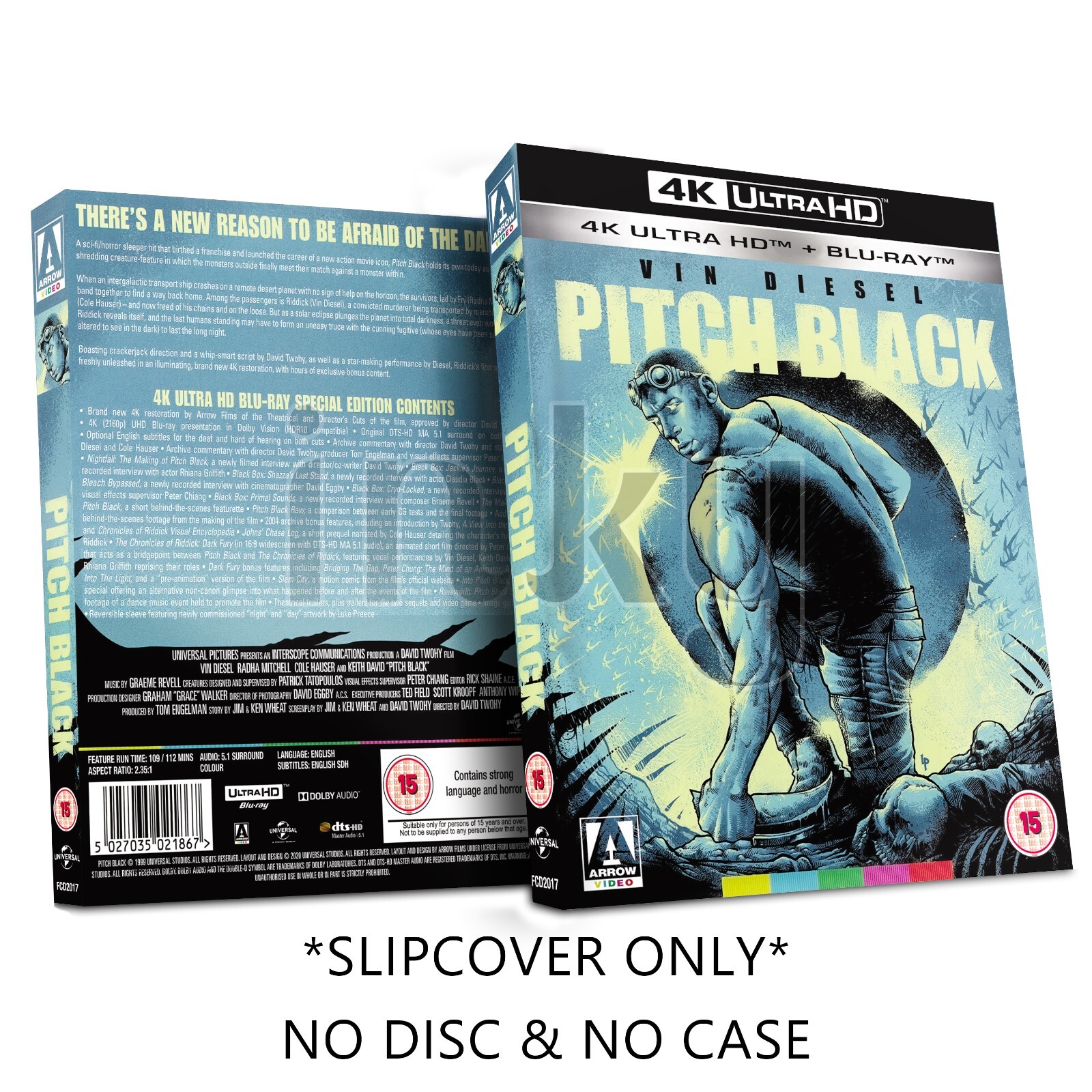 Pitch Black 4K Ultra Bluray Slipcover Only Custom Handmade (NO DISC) | eBay