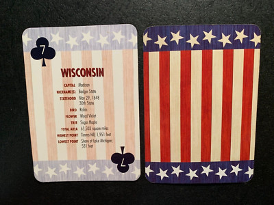 Swap Playing Cards WISCONSIN Fun State Facts 2007 | eBay