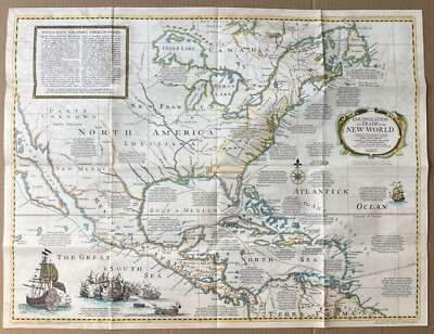 Map National Geographic Colonization and Trade in the New World 1977 | eBay