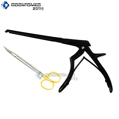 3mm Kerrison Rongeurs 8" Down Black Coated & Tc Kelly Scissors 16cm CVD ...