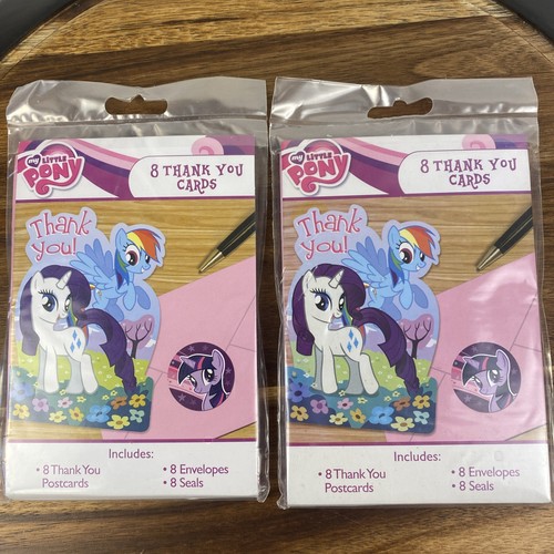 2013 My Little Pony Friendship Thank You Post Cards Envelopes & Seals ...