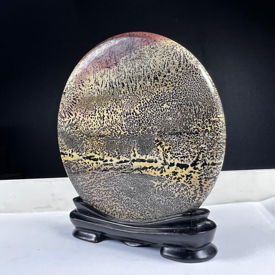 149Gr COLLECTION LEOPARD SKIN Chinese Dendritic Limestone Picture Stone ...