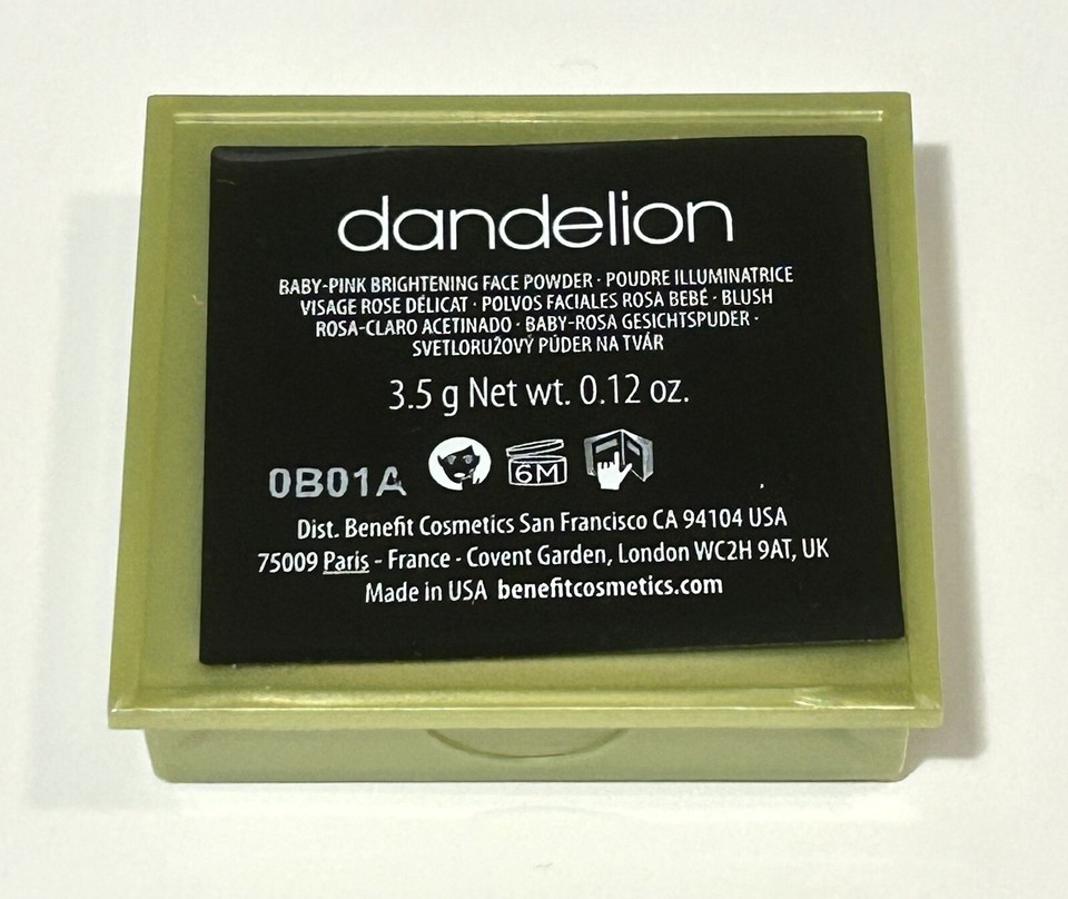 Dandelion Mini Benefit Blush 3.5 g, 0.12 oz Travel, No Brush | eBay