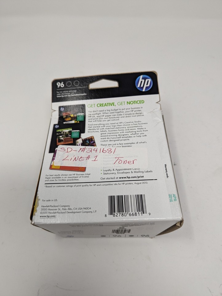 HP 96 Black Ink 96 Genuine Printer Ink Cartridge 96 + 96 Double Pack | eBay