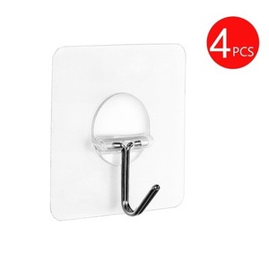 4PCS Command Hooks Sticker Decorating Clips Self-Adhesive Strips Wall ...