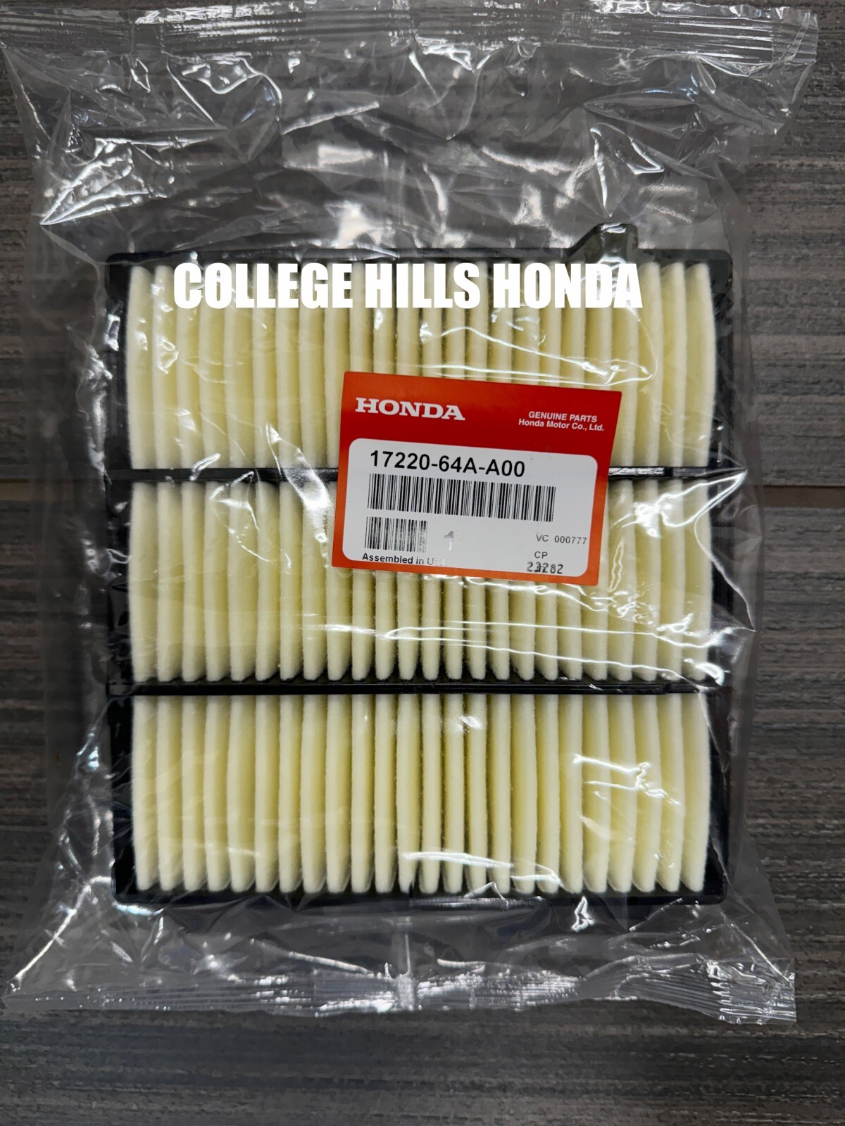 Genuine OEM Honda Engine Air Filter 17220-64A-A00 - For Accord, Civic ...