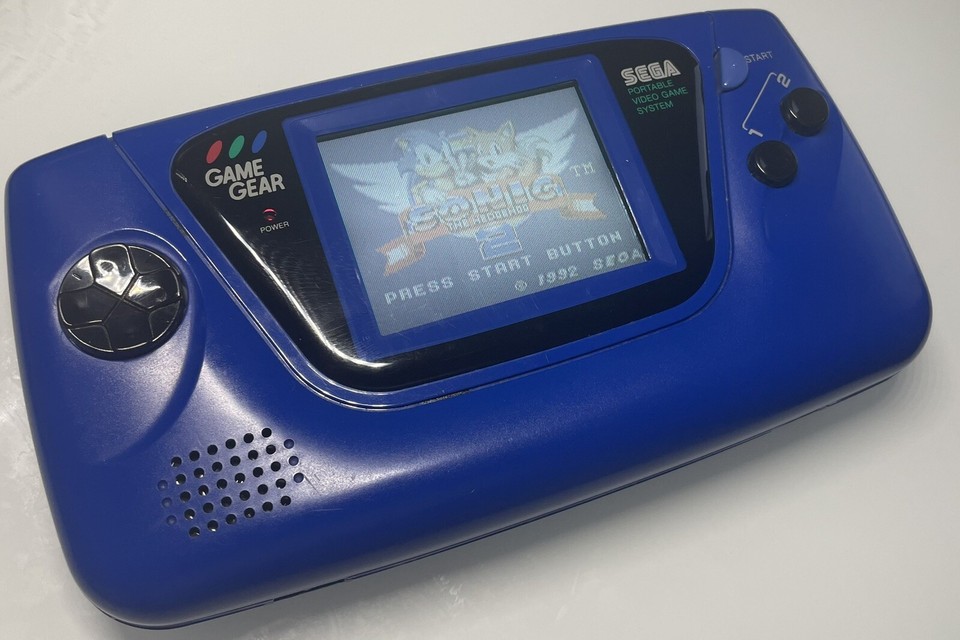 Blue Sega Game Gear Console Recapped With 8 Games , Power Adapter ...