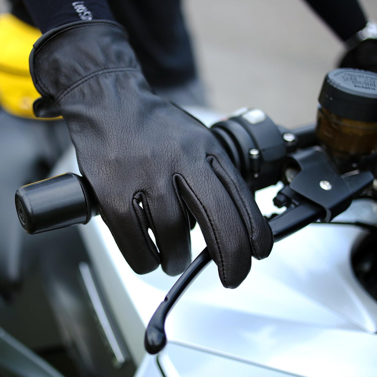 Mens Driving Gloves Black Grain Leather Classic Driver Glove | eBay UK