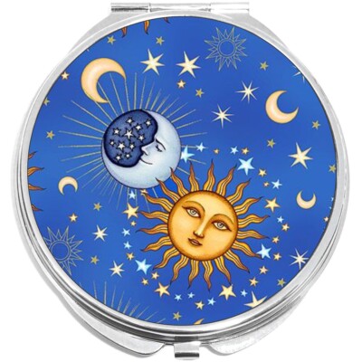 Celestial Moon and Stars Compact with Mirrors - Perfect for your Pocket ...