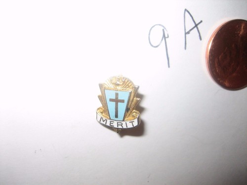Vintage Small Christian Religious Religion Cross Merit Pin Pinback ...