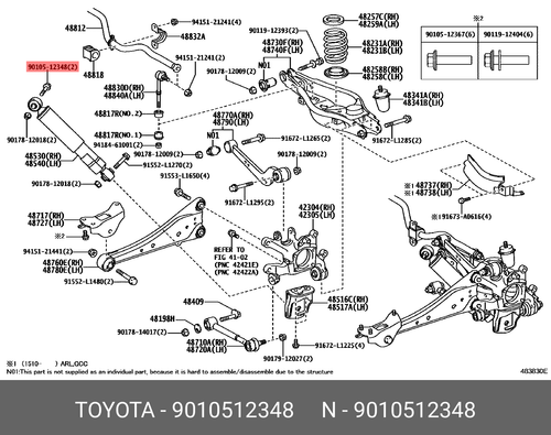 Genuine OE Bolt Flanges, 9010512348 for TOYOTA 90105-12348 | eBay
