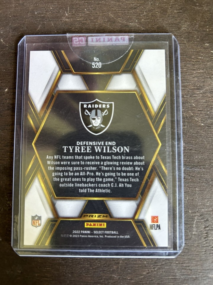 2022 Panini Select - 2023 XRC Silver Prizm #520 Tyree Wilson (RC ...