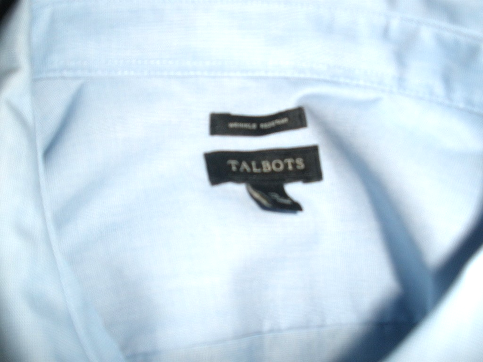 #587 Talbots Light blue Hidden Button Down SS Wrinkle Resistant 12 | eBay