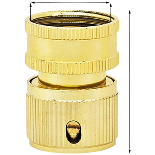 Aluminum Water Hose Connector with 6 Inch Female Thread for 3/4 Inch ...