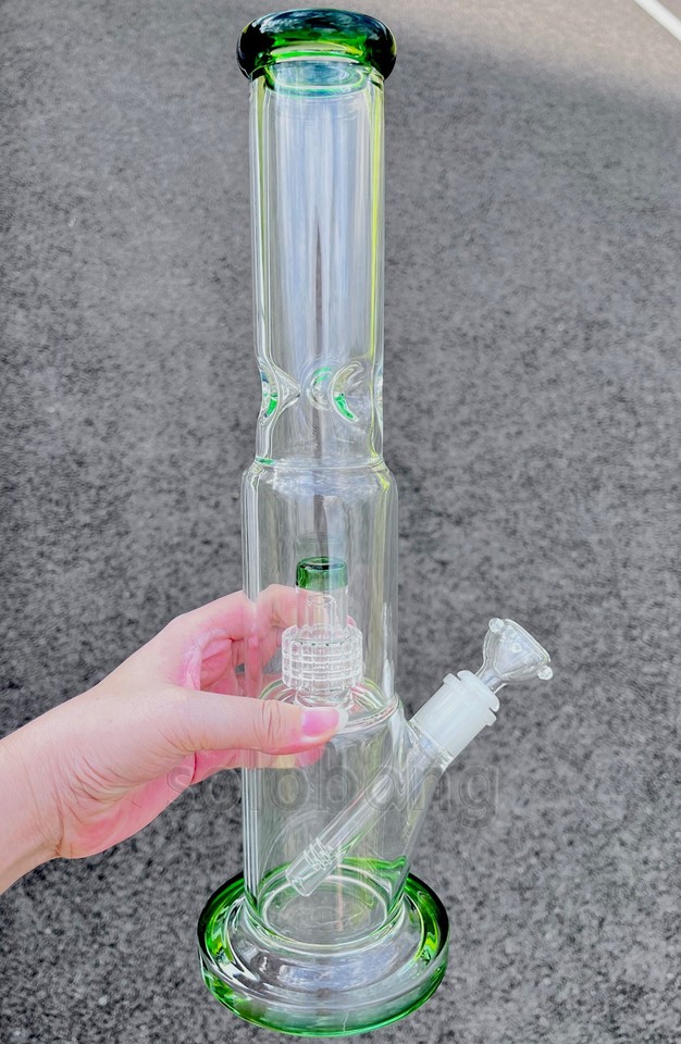 15'' Heavy Glass Bong Smoking Hookah Thick Percolate Water Pipe Beaker ...