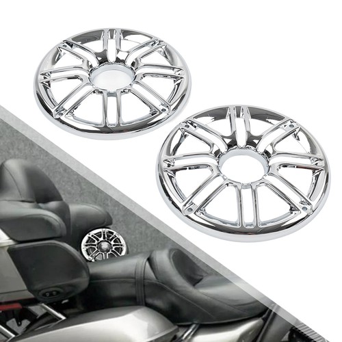 Chrome Rear Speaker Trim Grill Cover For Harley Electra Tri Glide Ultra ...
