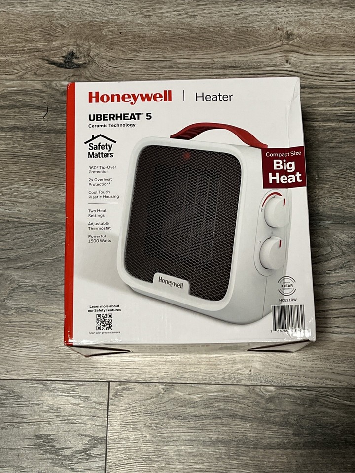 Honeywell UberHeat 5 Ceramic Space Heater, Small Room Portable Heater ...