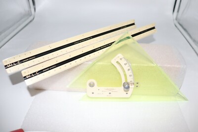 Vintage Tacro 4455-8" Adjustable Triangle w/Dietzen Scales 1667/1656 ...