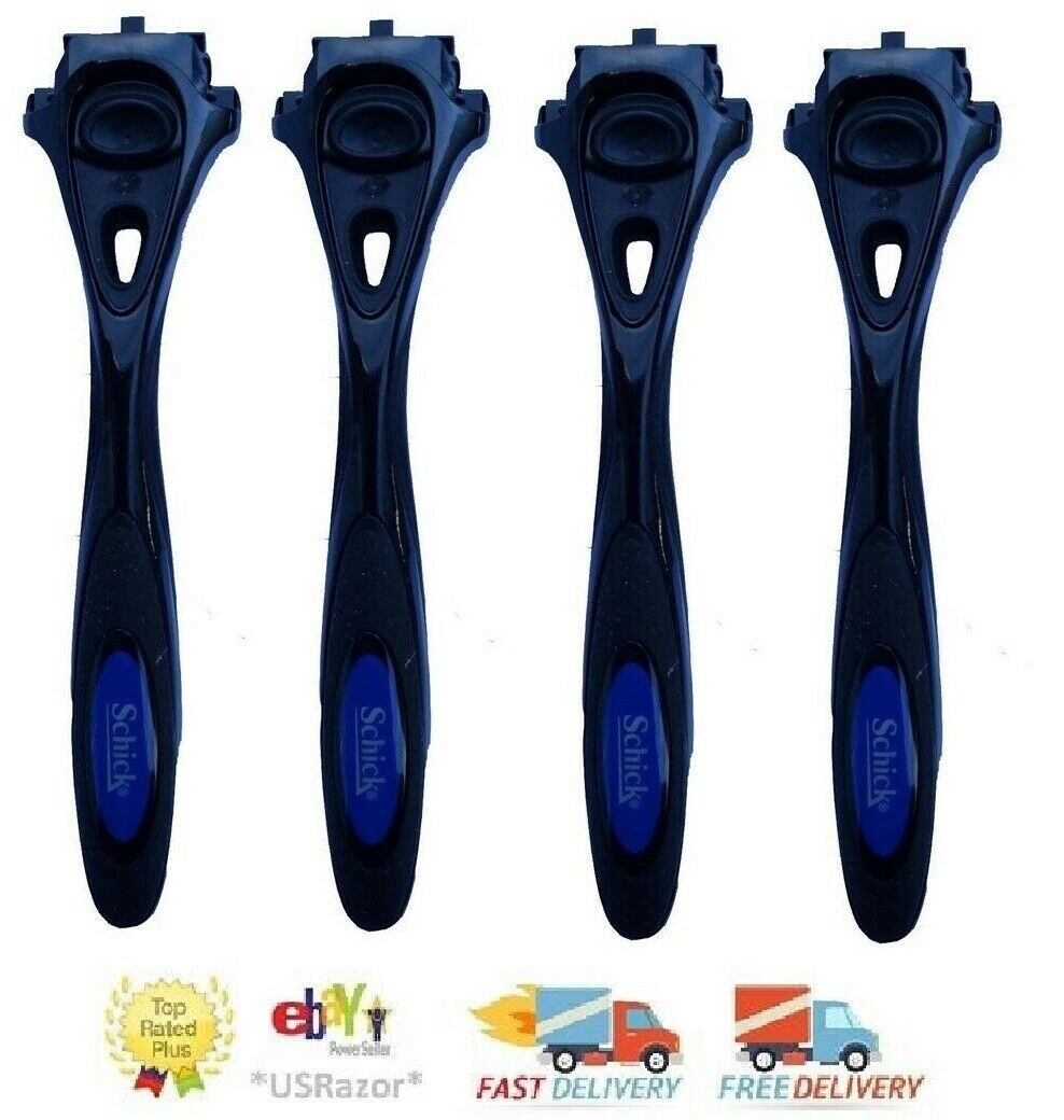 4 Schick Hydro 5 Metal Razor Shaver Handle fit Hydro3 Blades Refill ...