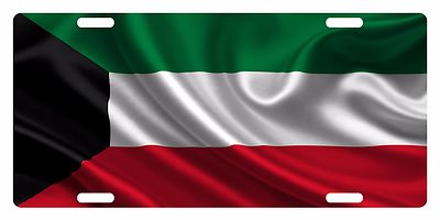 KUWAIT Flag Custom License Plate NATIONAL Emblem WAVE Version | eBay