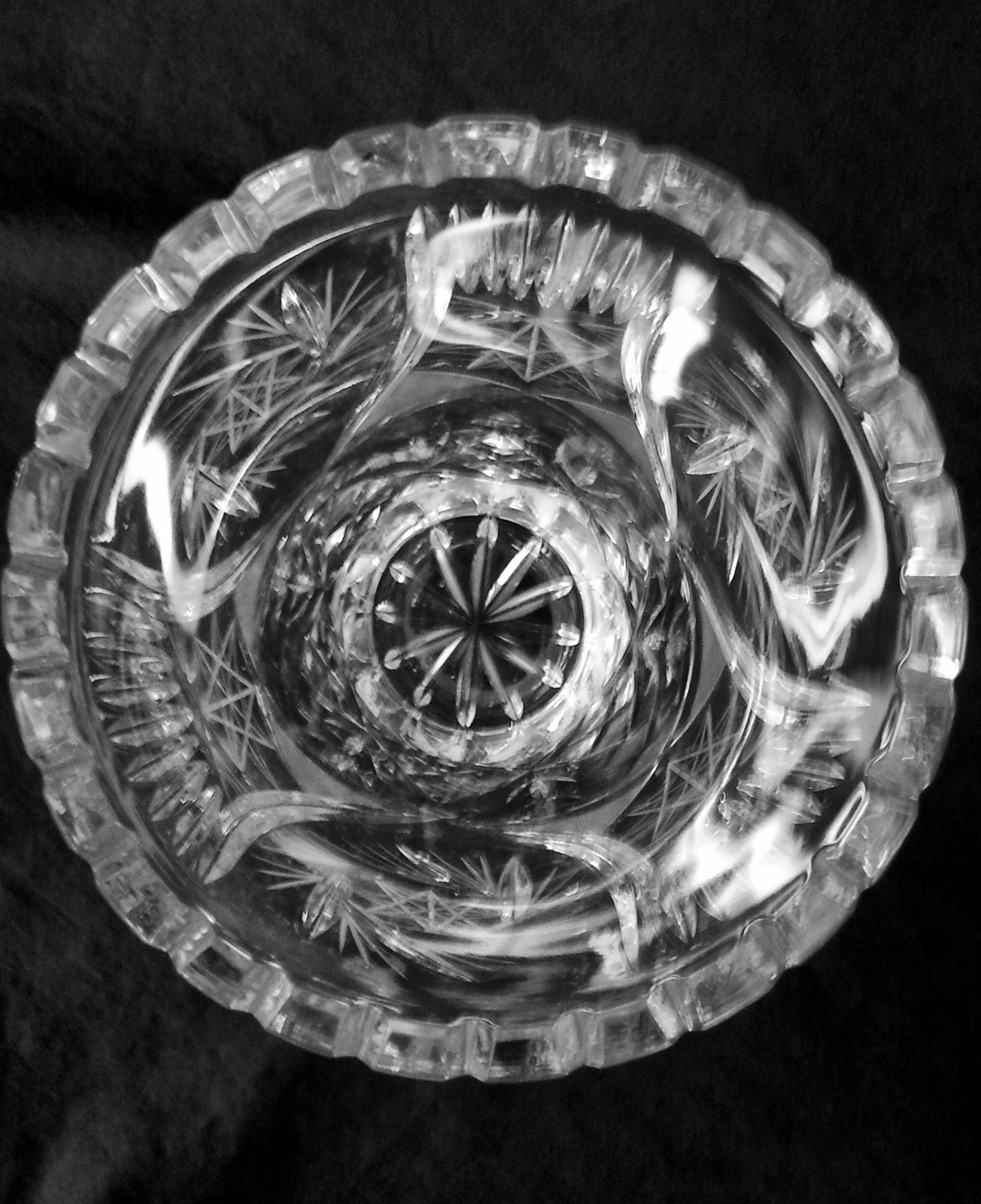 Vintage heavy full lead cut crystal vase 10 inches | eBay