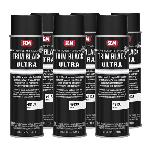SEM 49133 Matte Black Ultra Automotive Trim Restoration Paint 14.5 oz ...