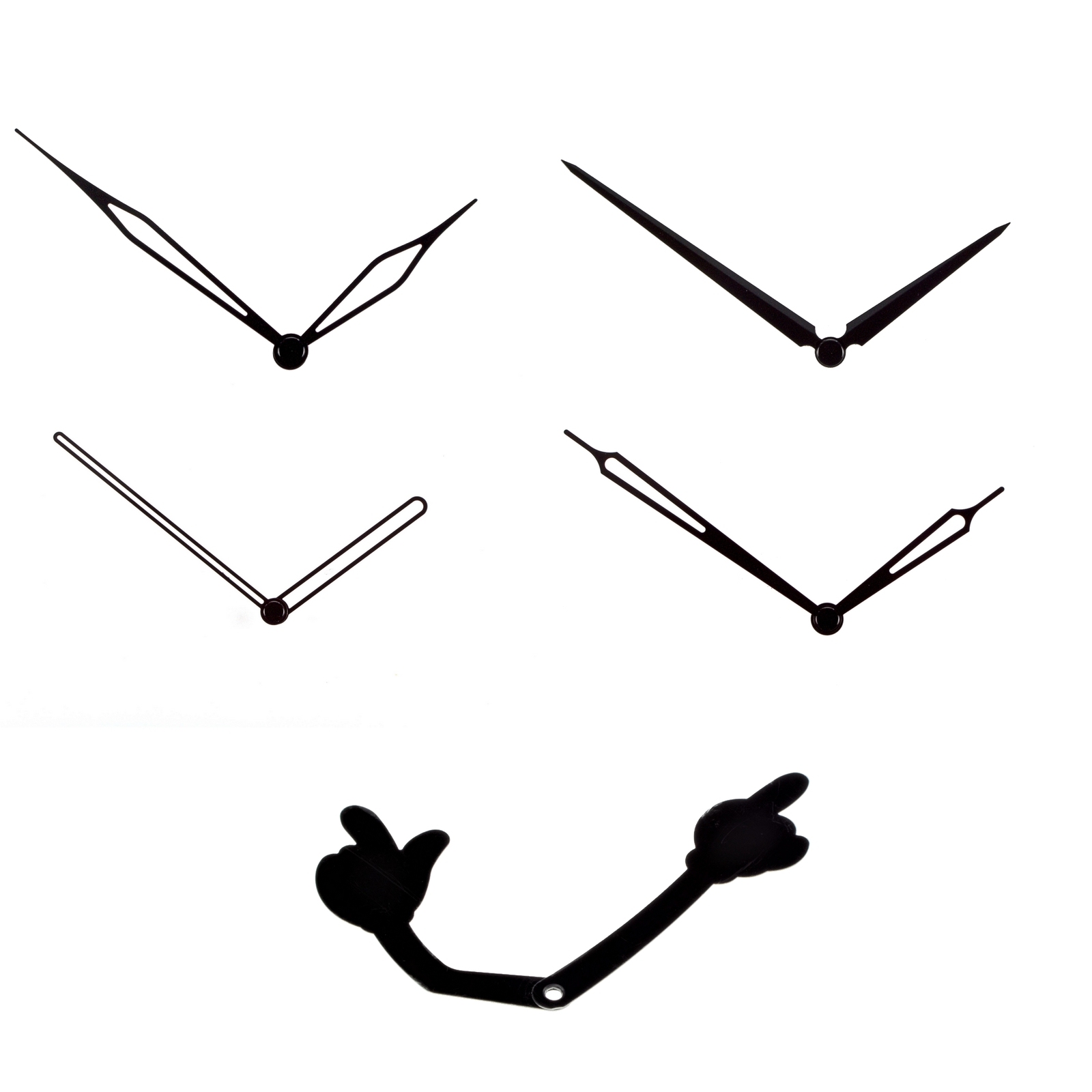 Clock hand set for quartz and radio controlled movements black special ...