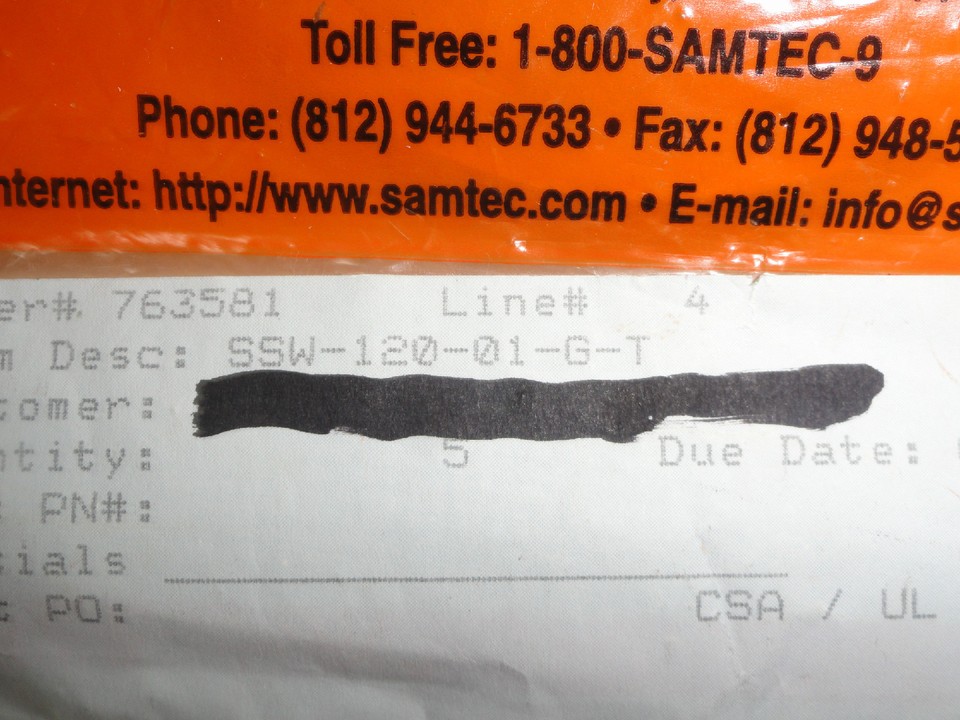 Samtec SSW-120-01-G-T, 60 Position Female Receptacles | eBay